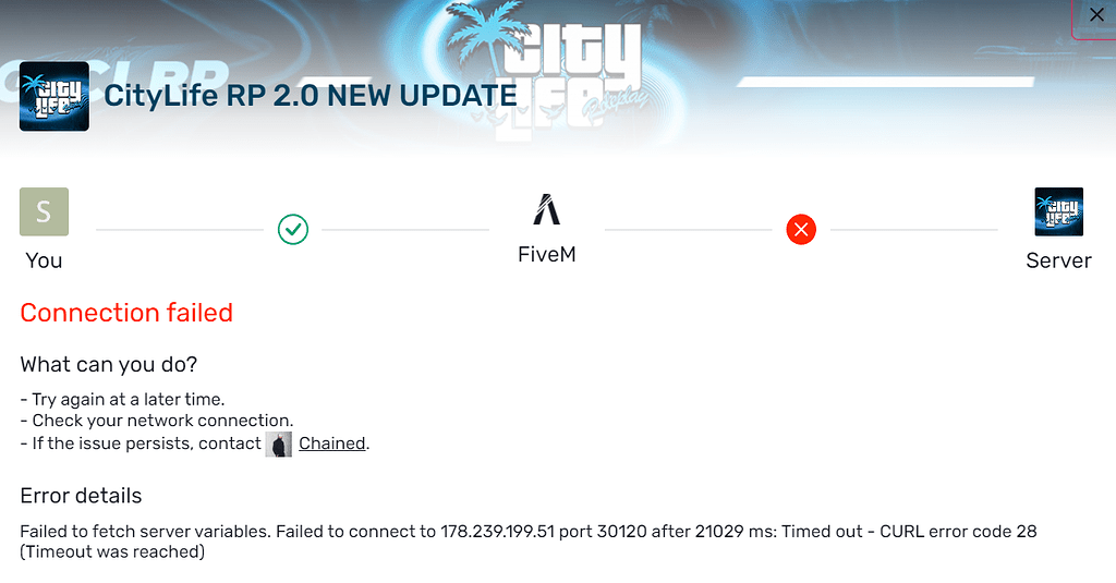 Curl error code please help - FiveM Client Support - Cfx.re Community