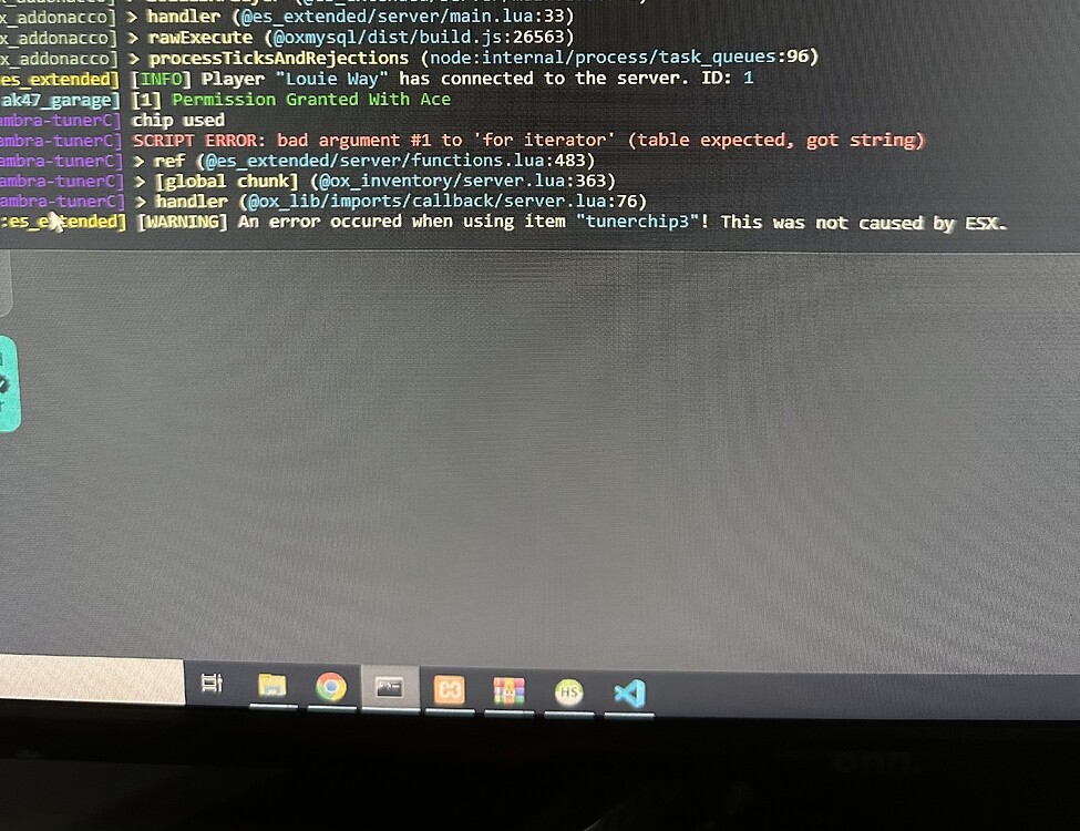 Need help with error code SCRIPT ERROR: bad argument #1 to 'for iterator' (table expected, got ...