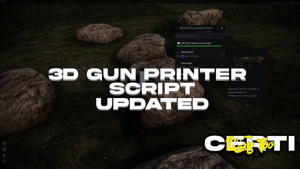 3D Printer Script Fivem (ESX + QB Core) Updated - FiveM Releases - Cfx.re Community
