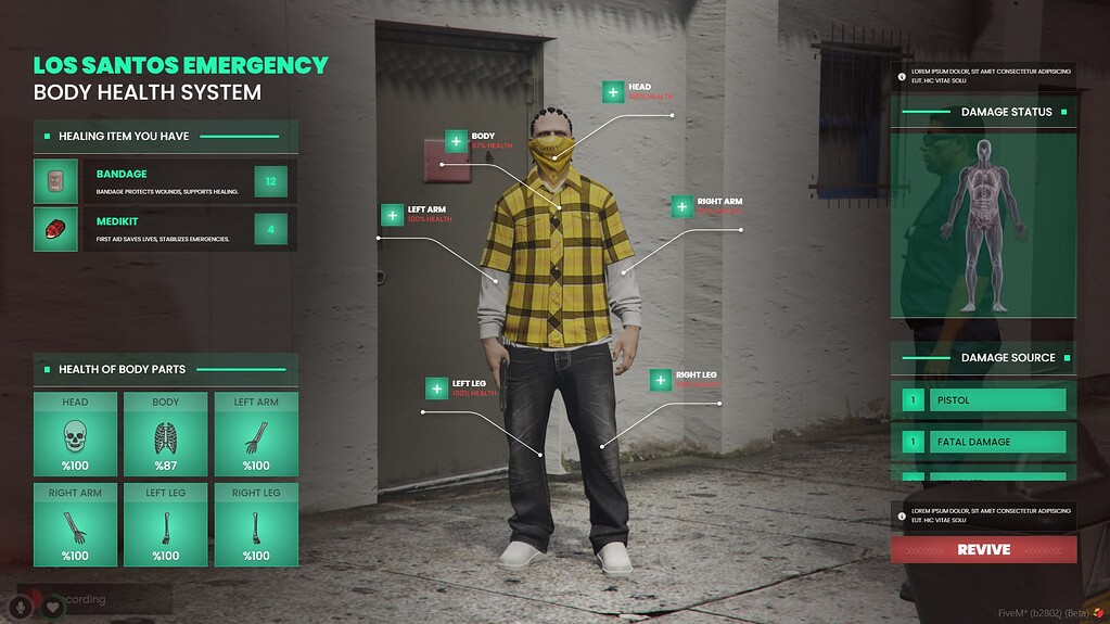 [QB/ESX] Advanced Body Health | Damage System - FiveM Releases - Cfx.re ...