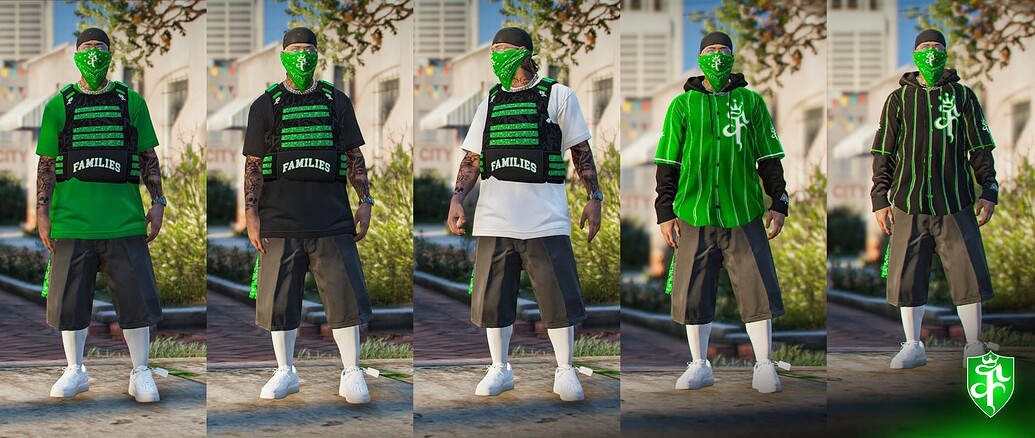 🟢 Families Gang Clothing | Male + Female [PAID][CLOTH] - FiveM Releases ...