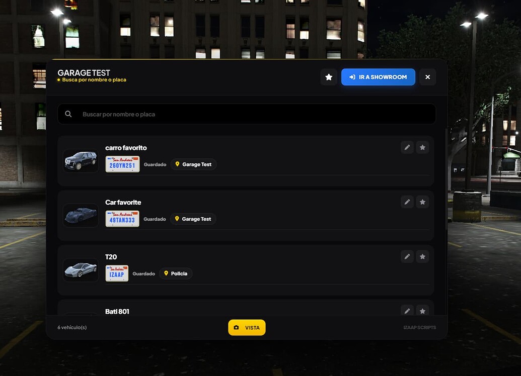 iZaap Garage Ultimate | Advanced Visual Garage + Creator UI + Impounds ...