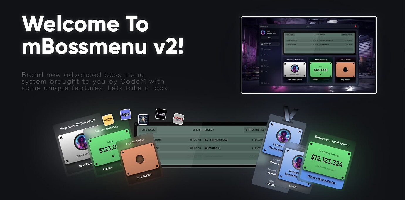 CodeM mBossmenu v2 - Advanced Bossmenu System! - FiveM Releases - Cfx.re Community