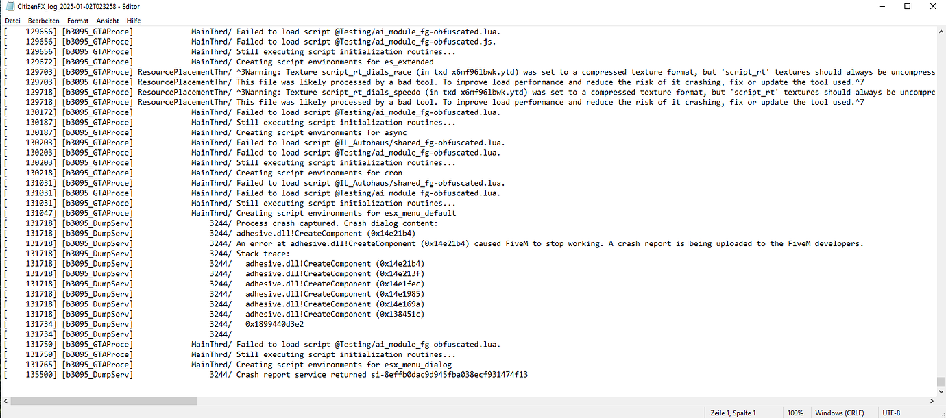 Error at: adhesive.dll!CreateComponent (0x14e21b4) - FiveM Client Support - Cfx.re Community
