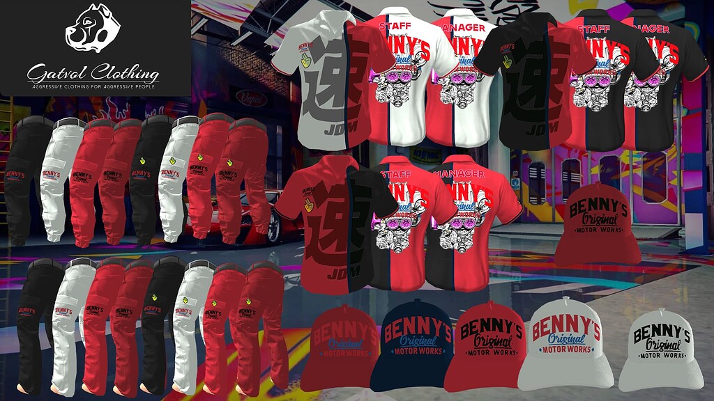 Benny JDM Styled Uniforms for Male and Female [Lore Friendly] - FiveM Releases - Cfx.re Community