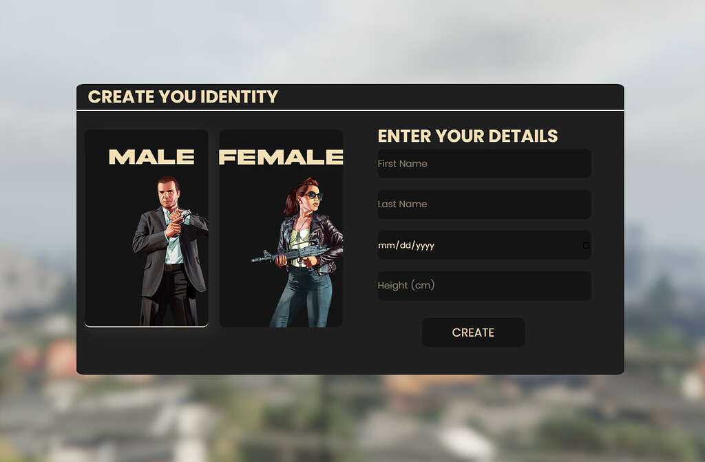 Esx_identity restyle by Shiny Scripts - FiveM Releases - Cfx.re Community