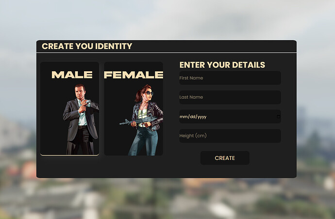 Esx_identity restyle by Shiny Scripts - FiveM Releases - Cfx.re Community