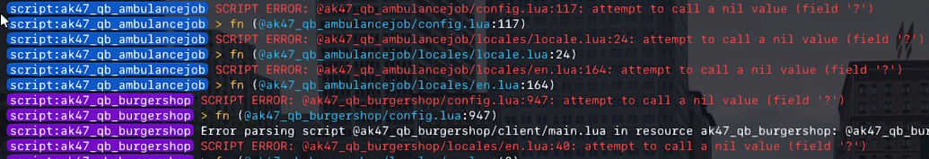 Script errors - Server Discussion - Cfx.re Community