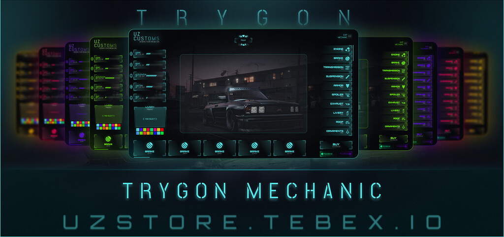 [QBCore - ESX] Trygon Customs | RGB - Color Selection | Adjustable UI ...