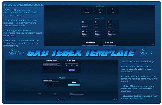 GXD Blue Futuristic Tebex Template - FiveM Releases - Cfx.re Community