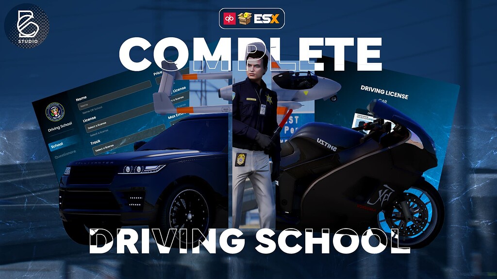 Drive School Creator (Plane,Truck,Bike,Boat,Car,Heli) [ESX/QB/QBX ...