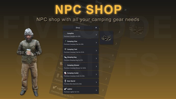 [PAID][ESX/QB/QBOX] Camping Script - FiveM Search