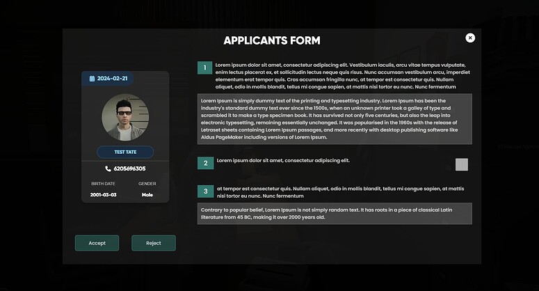 Job Application System | Ingame Forms Creator | [QB / ESX] - FiveM ...