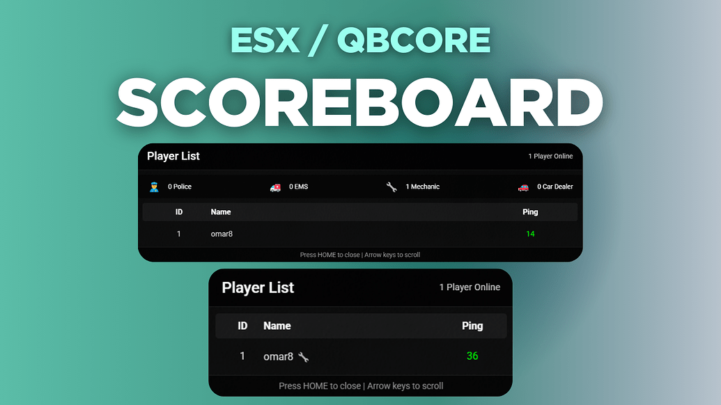 [FREE] [ESX-QBCore] Scoreboard Script - FiveM Releases - Cfx.re Community