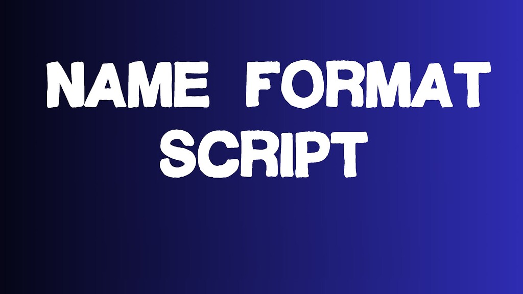 [STANDALONE] Name Format Script - FiveM Releases - Cfx.re Community