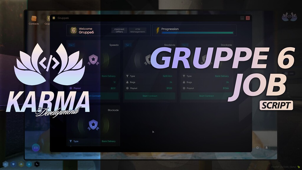 [QBCore/ESX] Tablet & Gruppe 6 Job System [Karma Developments] - FiveM ...
