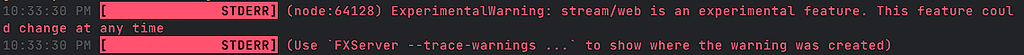 Stderr error fxserver trace warning - Server Owners - Cfx.re Community