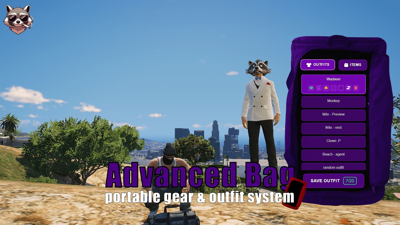 Nova Advanced Bag for FiveM | Save outfits, stash items, carry gear ...