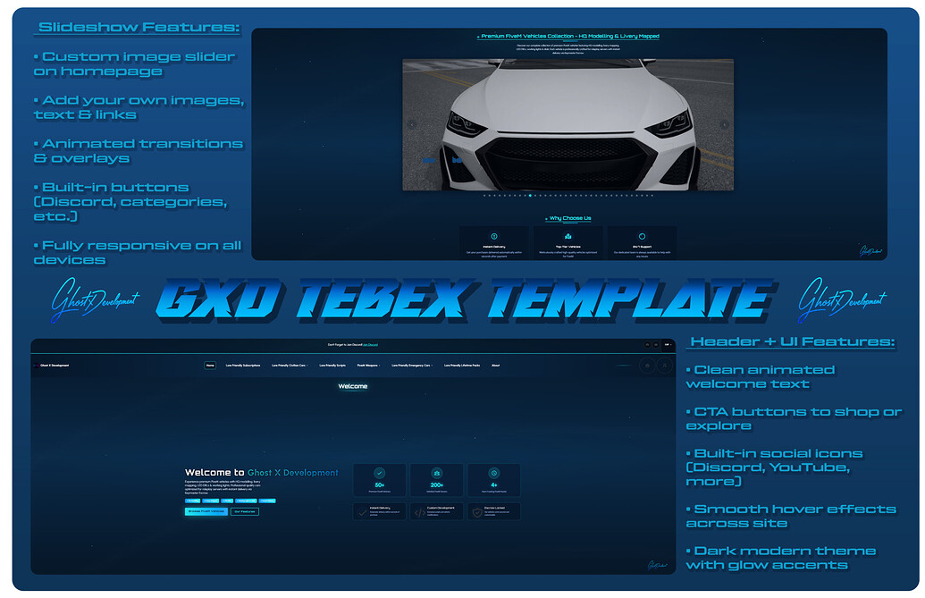 GXD Blue Futuristic Tebex Template - FiveM Releases - Cfx.re Community