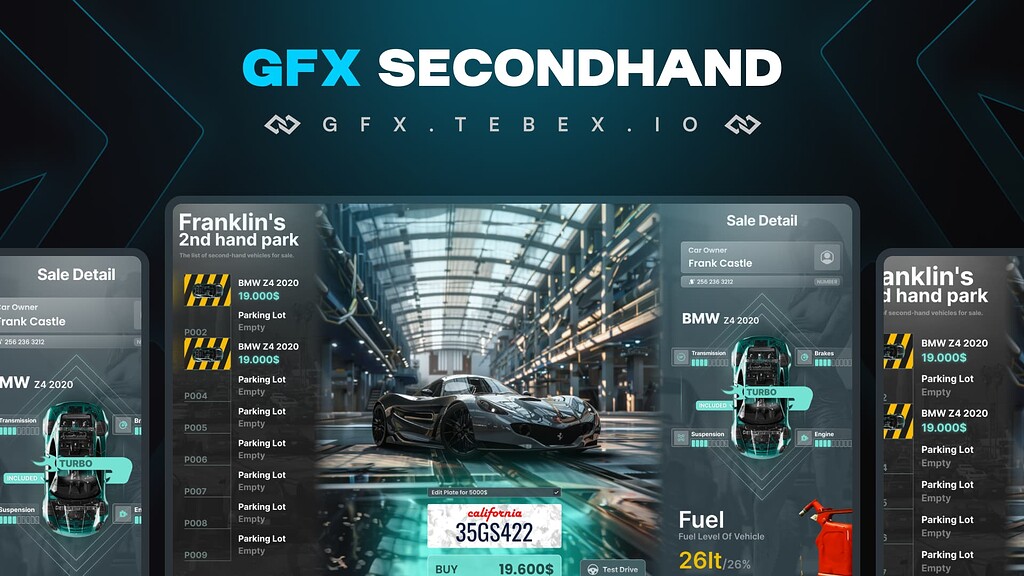GFX Advanced Secondhand Vehicles Script - FiveM Releases - Cfx.re Community