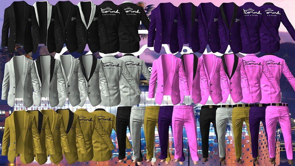 Diamond Casino Suits for male and female [Lore Friendly] [On Sale ...