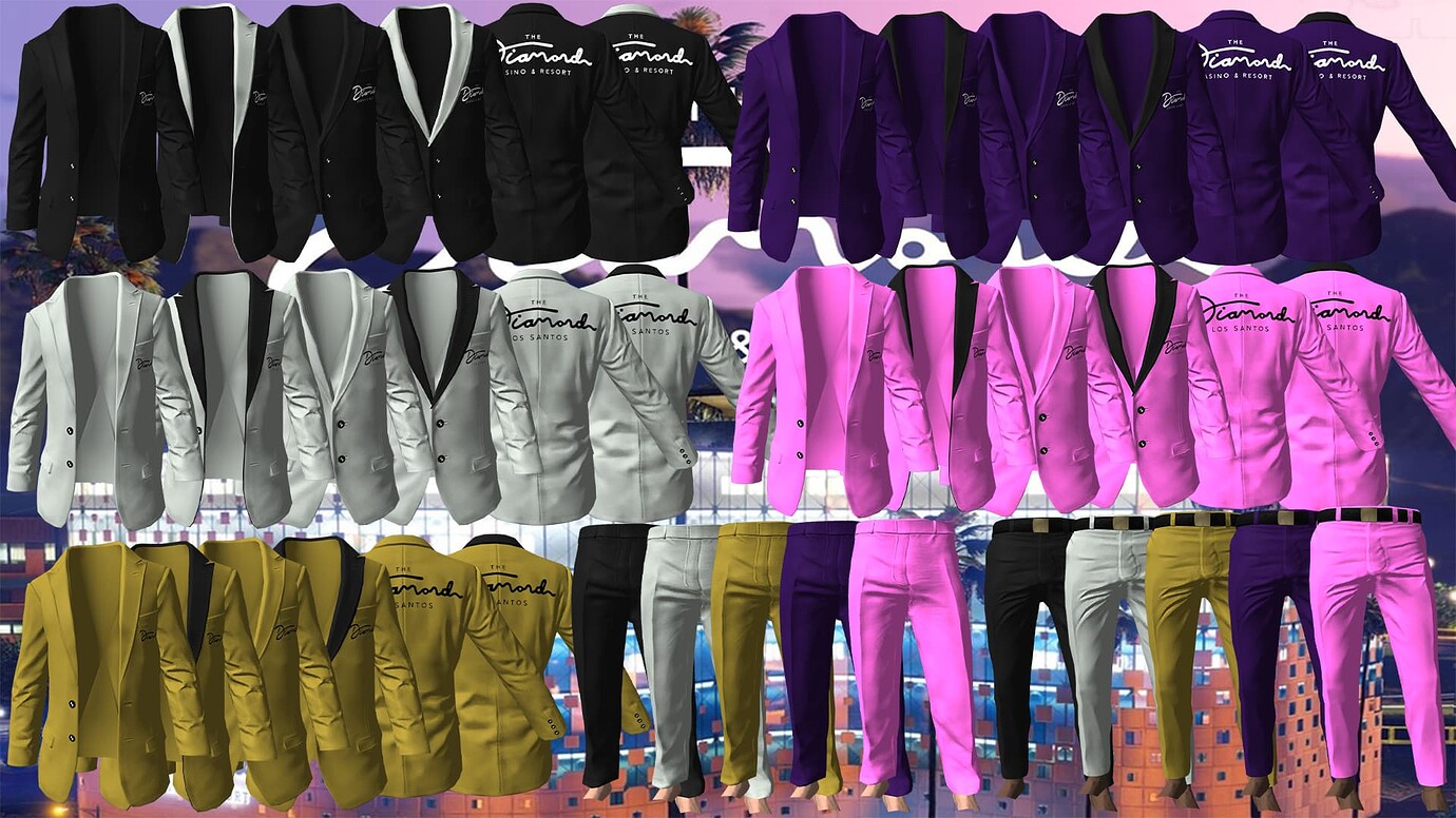 Diamond Casino Suits for male and female [Lore Friendly] [On Sale ...