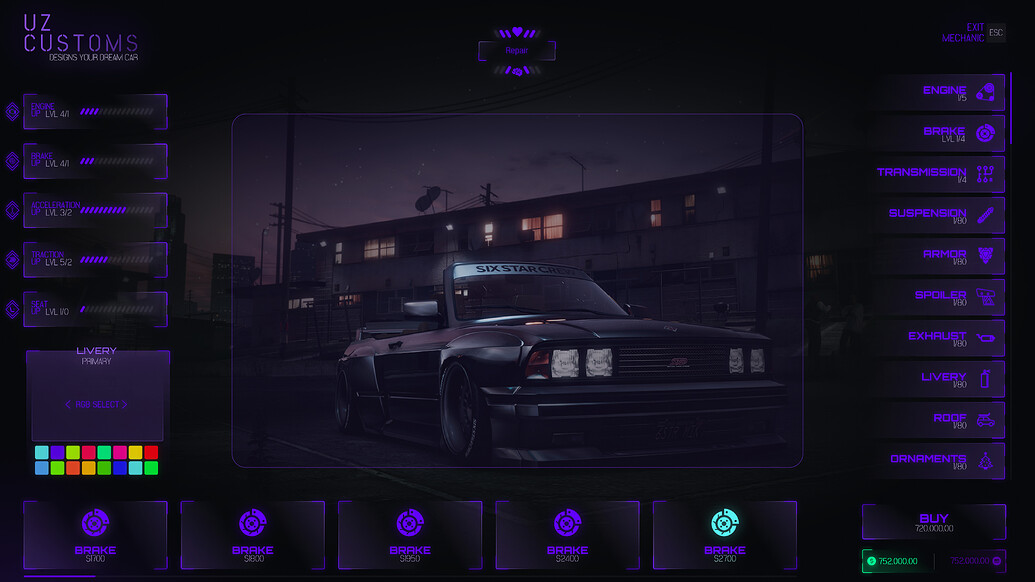 [QBCore - ESX] Trygon Customs | RGB - Color Selection | Adjustable UI ...
