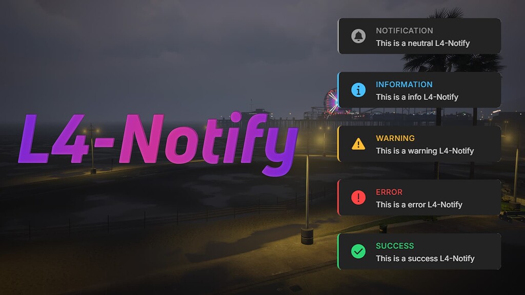 L4-Notify - Modern Fivem Notify System - FiveM Releases - Cfx.re Community