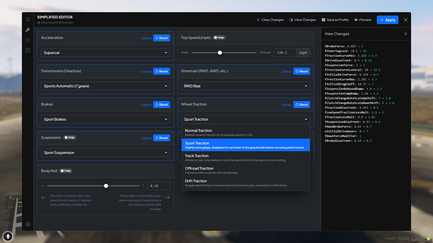 JG Handling - Real-time Handling Editor w/ Presets & Telemetry! - FiveM Releases - Cfx.re Community