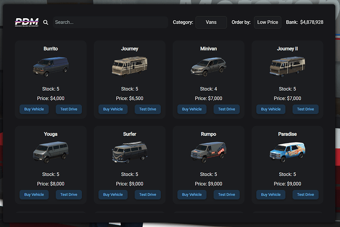 [PAID] [QB/ESX] m-Vehicleshop - Modern UI - Best Client - Test Drives ...