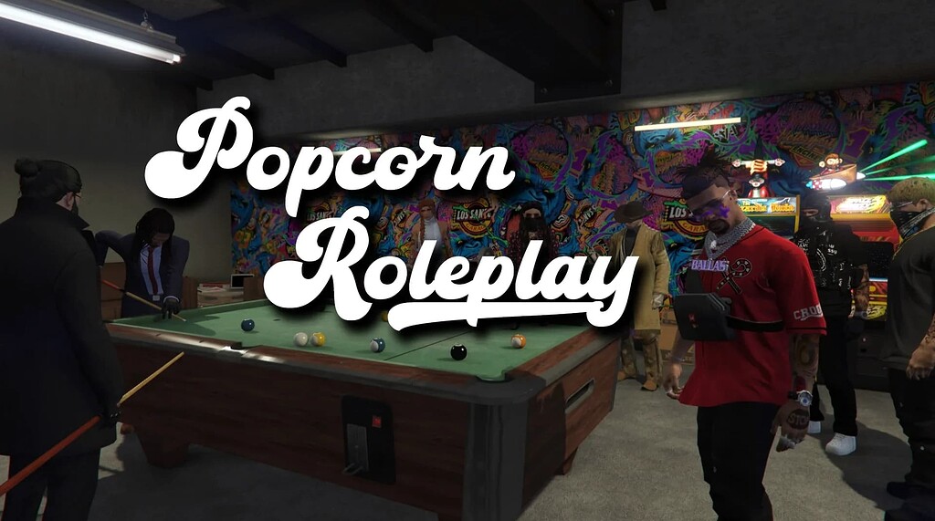 🍿 Popcorn RP - Funny name, serious Roleplay! 1300+ Cars | 75+ Custom Weapons | Over 25 custom ...
