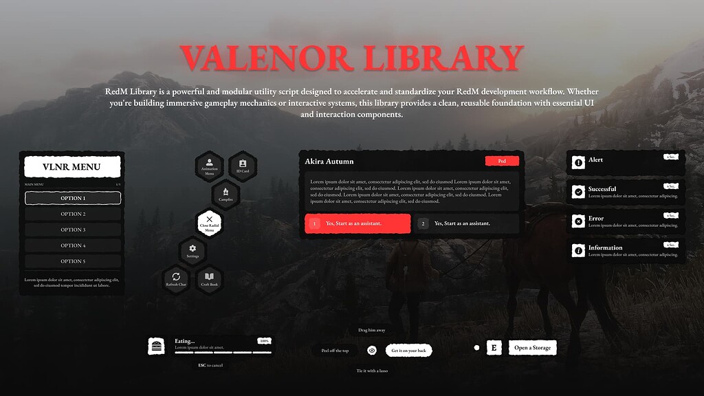 V-Library | Target | Radial Menu | Notification | Default Menu | Notify ...
