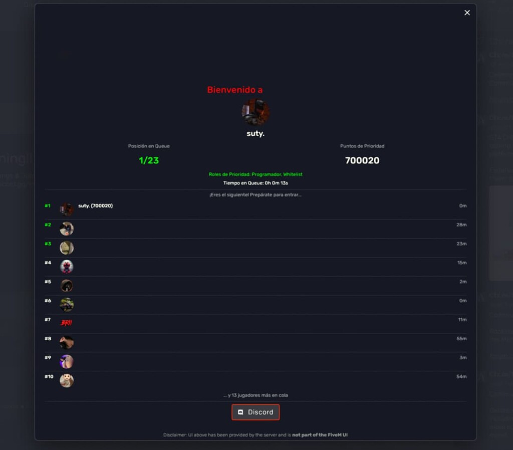 [STANDALONE] Queue System - FiveM Releases - Cfx.re Community