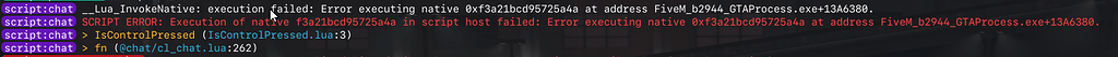 LUA Invoke Native Error - Discussion - Cfx.re Community