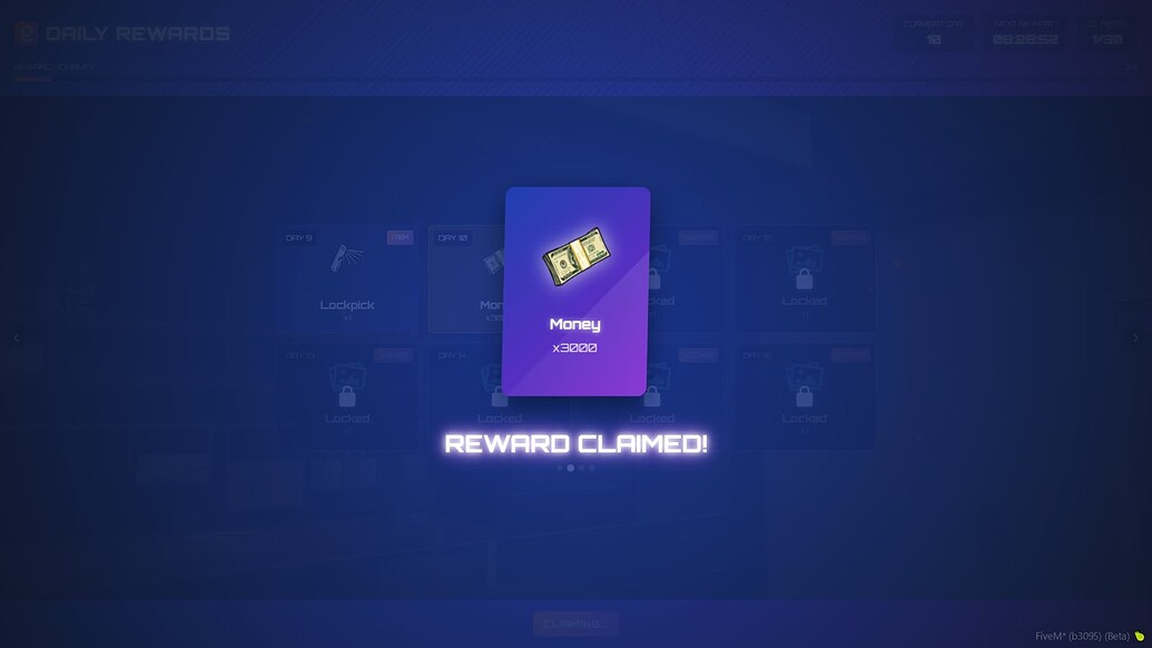 Daily Reward System [ESX/QB/Custom] - FiveM Releases - Cfx.re Community