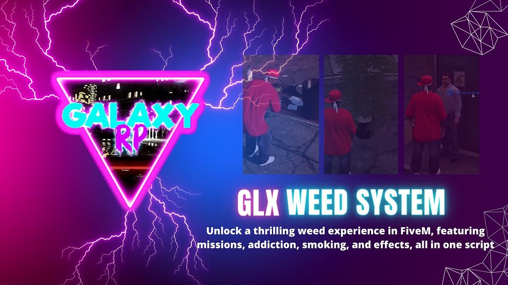 [QBCore] glx-weedsystem (smoking, addiction, weed farming, missions ...
