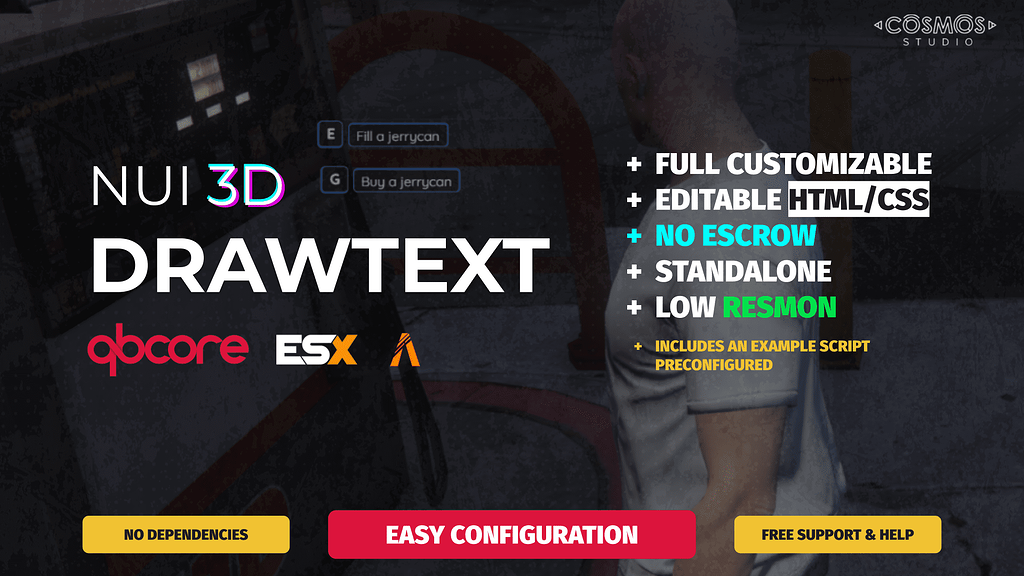 [STANDALONE] 3D NUI Drawtext - FiveM Releases - Cfx.re Community
