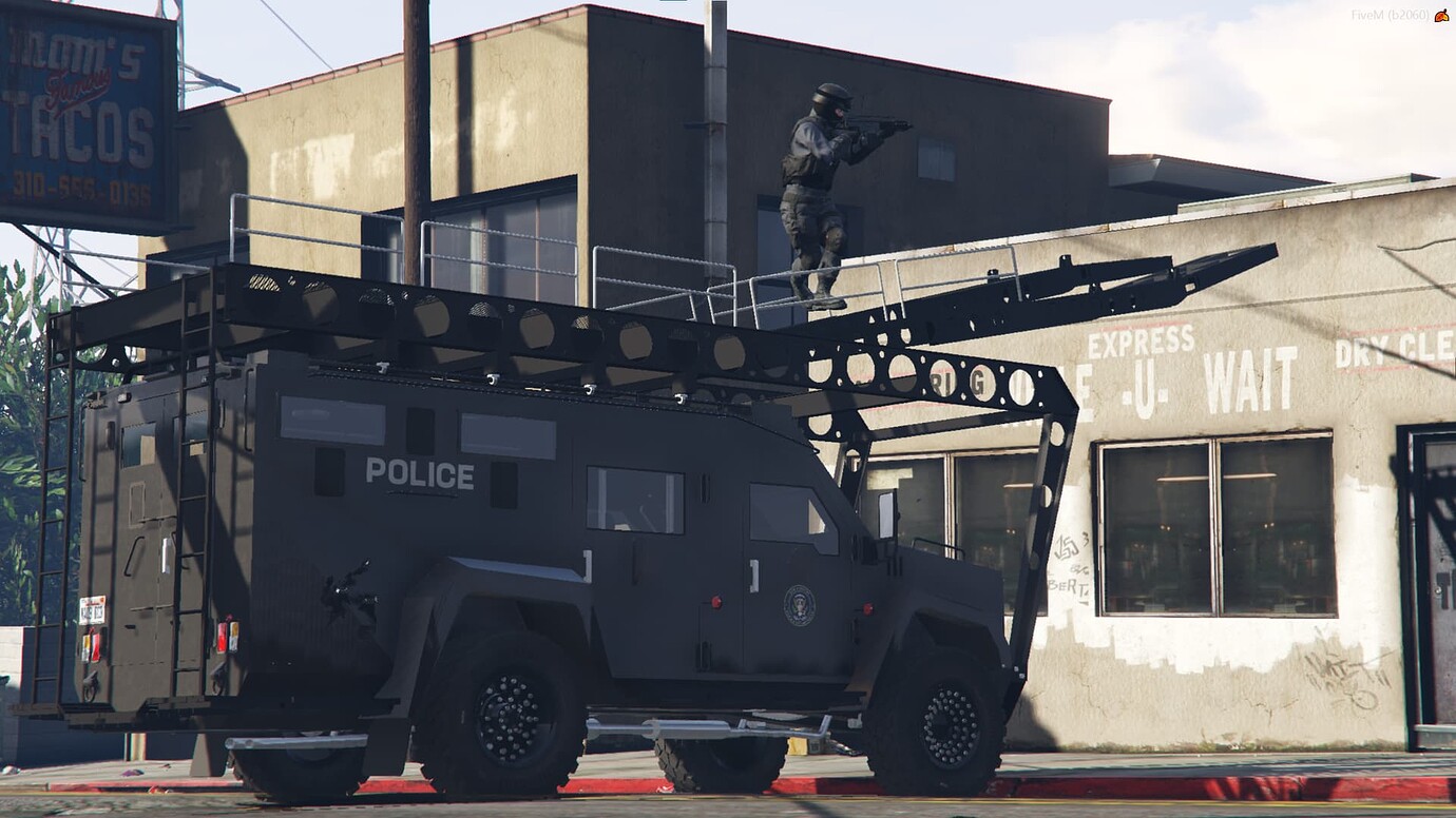 SWAT Vehicle - Moveable/Extendable Ladders - Detailed Model [Smart Vehicle Required] [Paid ...