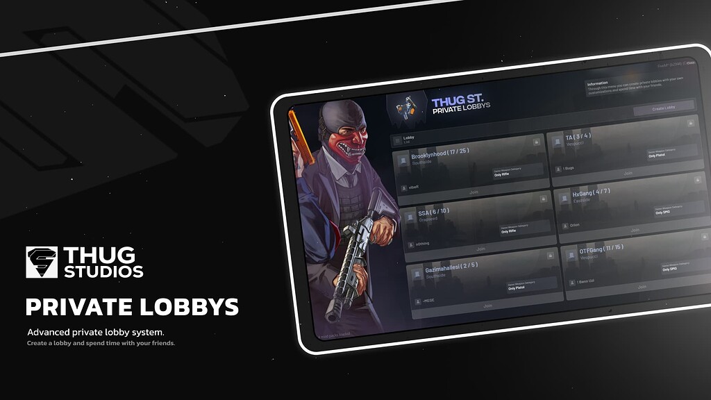 Thug Private Lobbys (Most Advanced Private Lobby System) - FiveM ...