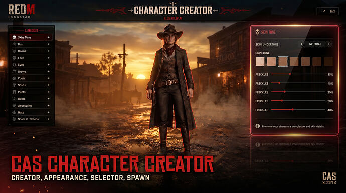 CAS Character Creator - Dual-Framework RedM Character Creator ...