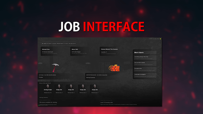 Most Advanced Miner Job [UI, Leaderboard & missions, more features ...