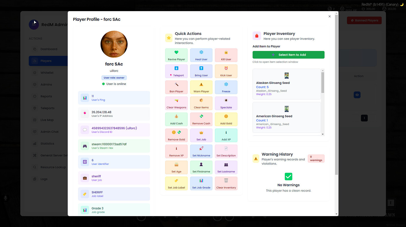 Premium Admin Menu & Report, Whitelist, Livemap & more | CAS - RedM ...