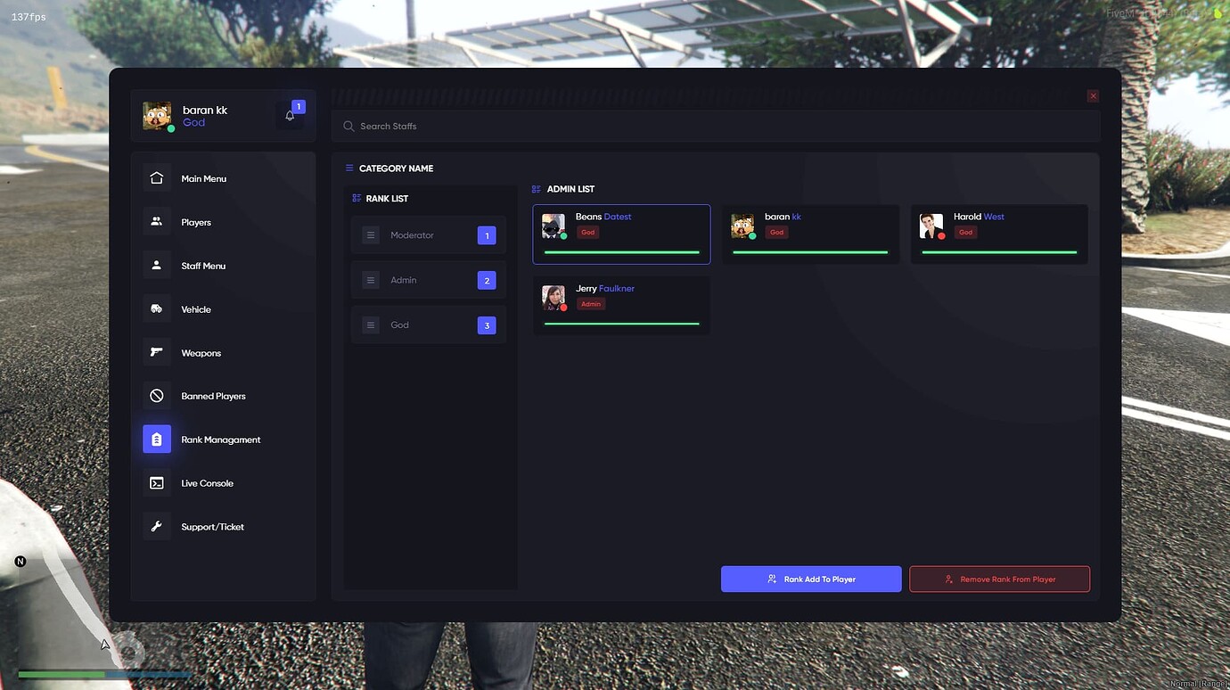 Admin Menu System | STG Scripts [ESX/QBCORE/QBOX] [PAID] - FiveM ...