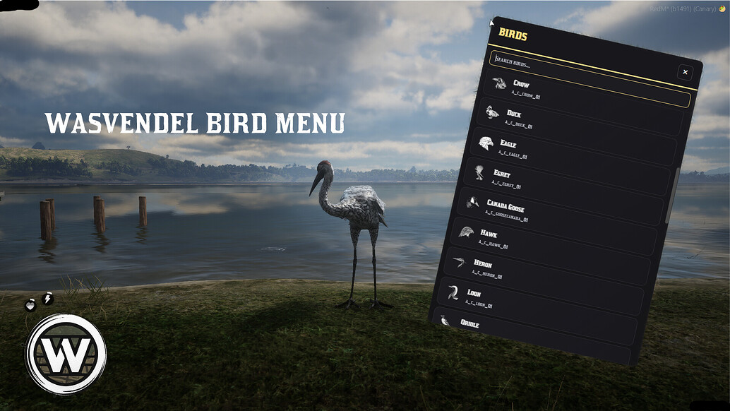 [FREE] [Standalone] Bird menu - RedM Releases - Cfx.re Community