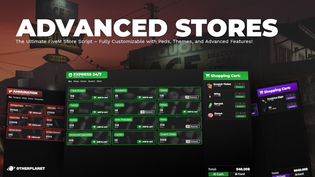 Best Stores Script - Groceries, Ammunation, Dark Shops & More! - FiveM ...