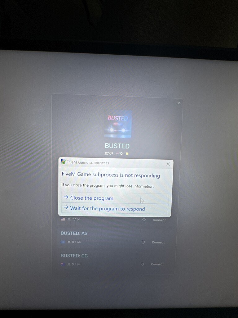 Fivem keeps crashing before i even get to pick a server or when i do ...