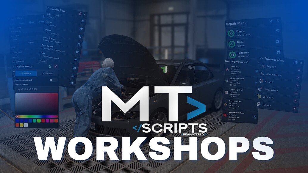 MT Workshops 2.0 | Mechanic/Workshops script - FiveM Releases - Cfx.re Community