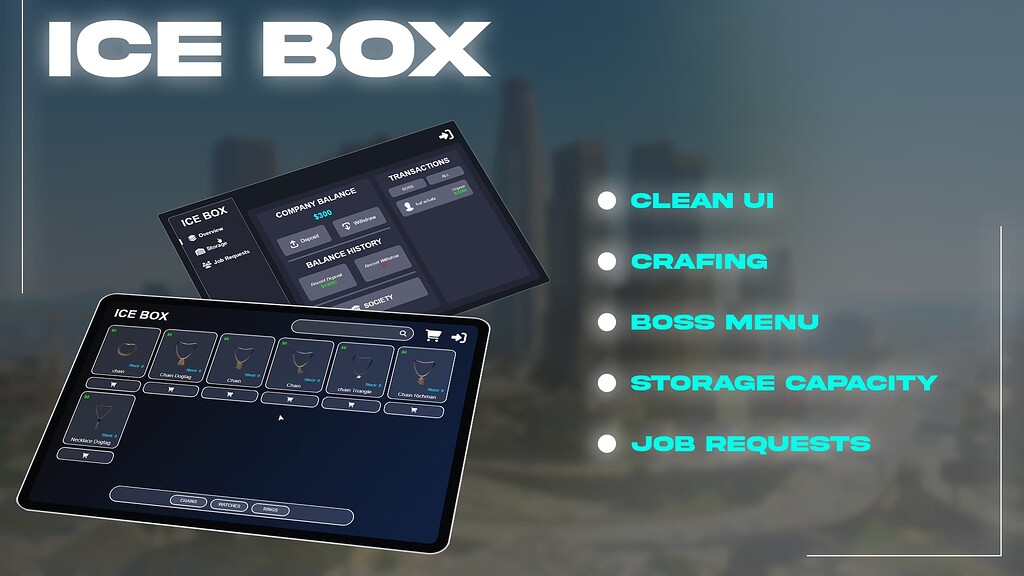 [Release] [ESX]/[QB] Ice Box | Crafting + Ingredients + Stock + Boss ...