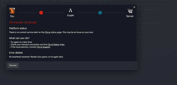 Problem connexion cfx - FiveM Client Support - Cfx.re Community
