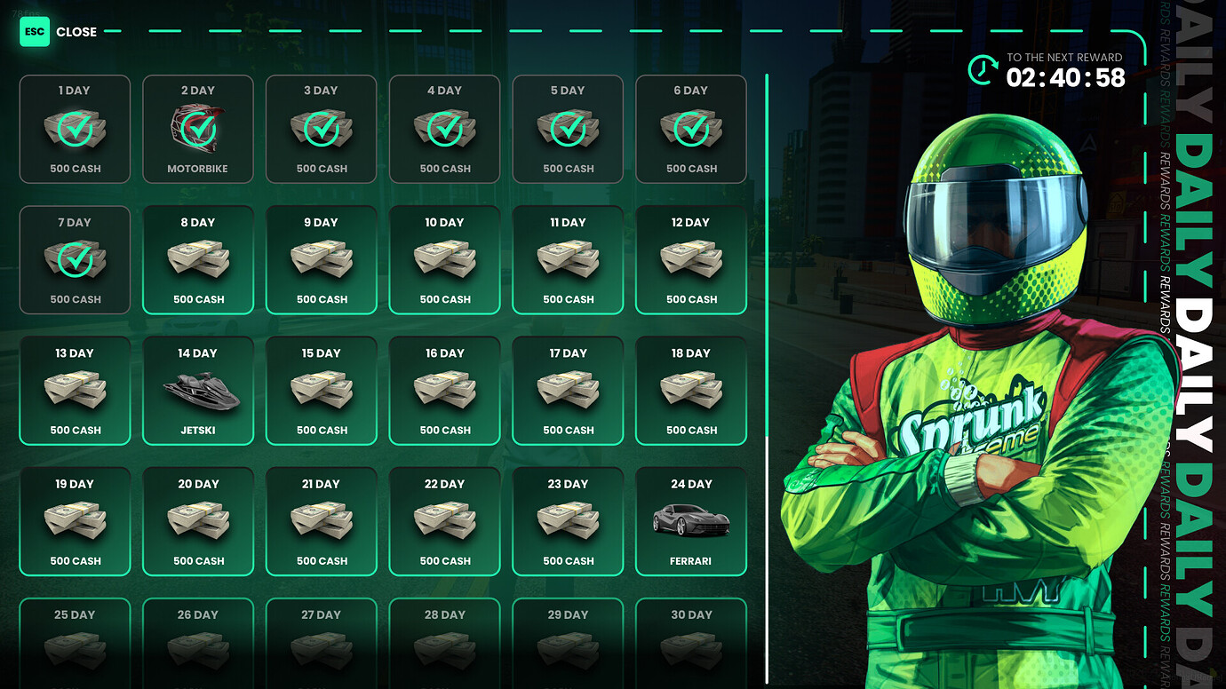 [PAID] [QB&ESX] Cylex DAILY REWARDS - FiveM Releases - Cfx.re Community